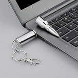 TOPESEL 32GB Bullet Shape USB Drive Flash with Keychain Metal Thumb ...