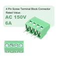 30PCS 4-Pin PCB Mount Screw Terminal Block Connectors 2.54mm/0.1inch ...