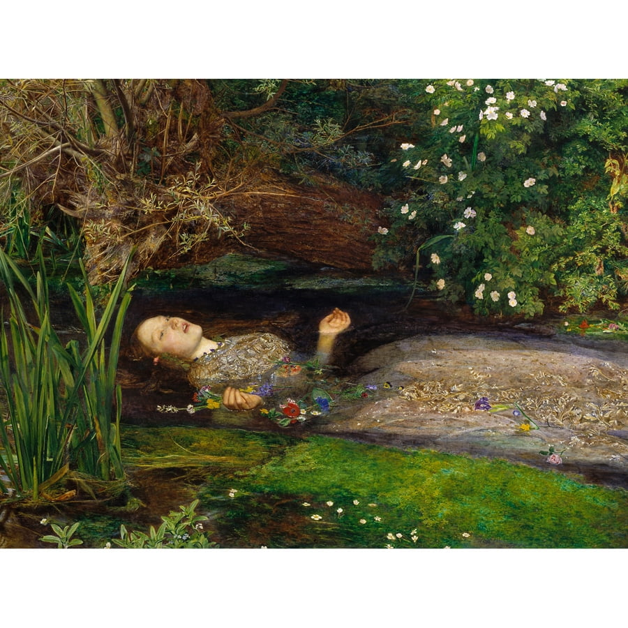 John Everett Millais Ophelia Cropped Unframed Wall Art Print Poster ...