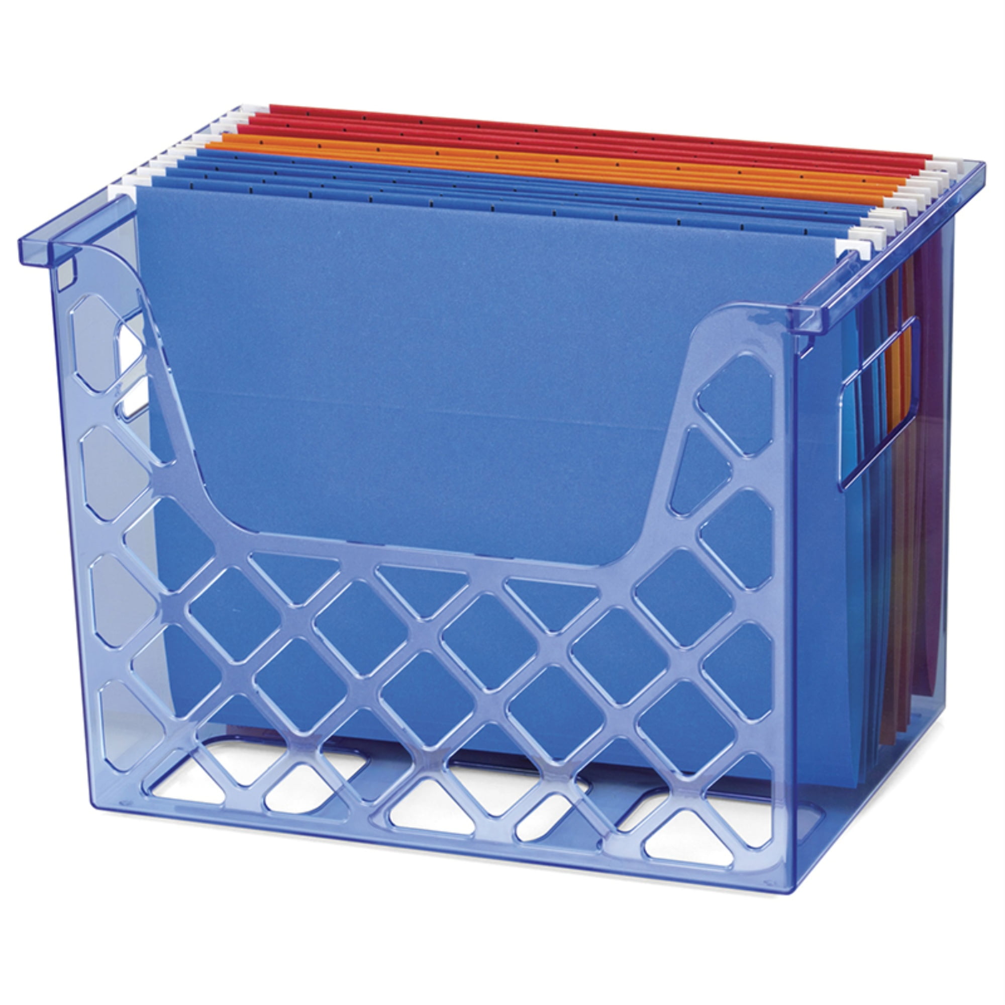 Officemate Desktop File Organizer, Transparent Blue - Walmart.com