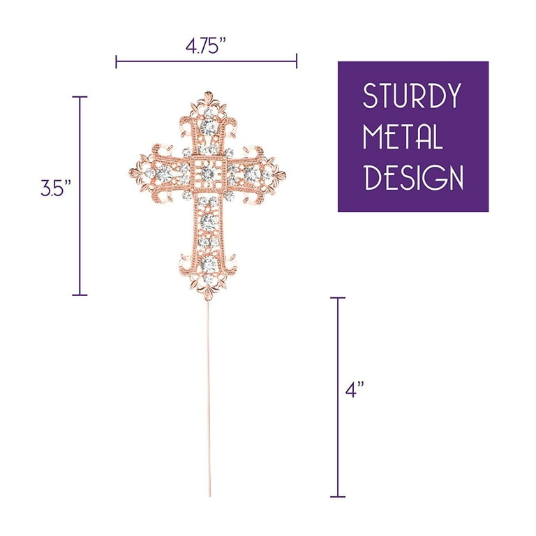 Cross For Church Anniversary Cake Toppers