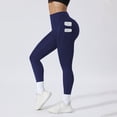 Casual Yoga Pants Women Double Pocket Sports Outdoor High Waist Feel ...