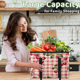 ADECORIVY Cherry,checkered Fruit Reusable Grocery Bags, Foldable ...