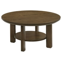 Ottowa 35-inch Round Wood Cocktail Coffee Table Brown - Walmart.com