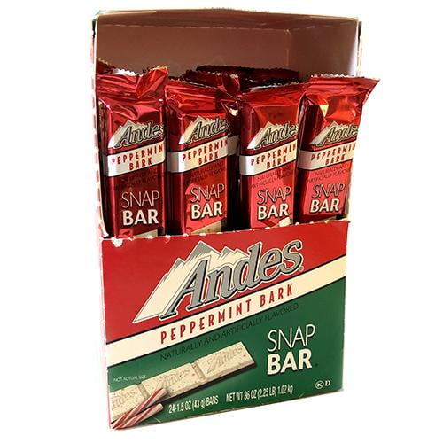 Andes Peppermint Bark Snap Bar 1.5 oz. - Walmart.com