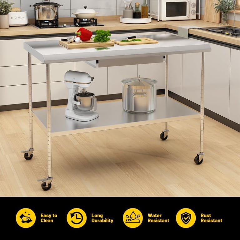 Work Table Storage Galvanized Under Shelf For Work Tables - Adjustable ...