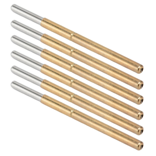 FLAMEEN 100PCS Spring Test Contact Probes Brass Stainless Steel Round ...