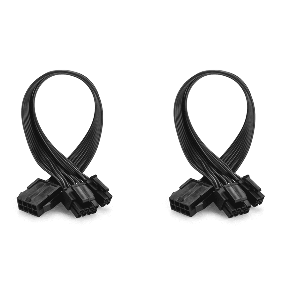 2X CPU 8 Pin Female To CPU ATX 8Pin + ATX 4 Pin Male Power Supply ...