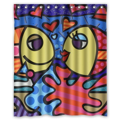Click here for Touxihaa Romero Britto Shower Curtain Bathroom Cur... prices
