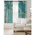 Coastal Palm Tree Blackout Curtains for Bedroom Living Room, Retro ...