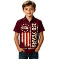 Boys T Shirts Independence Day Crew Neck Cartoon Print Short Sleeve T ...