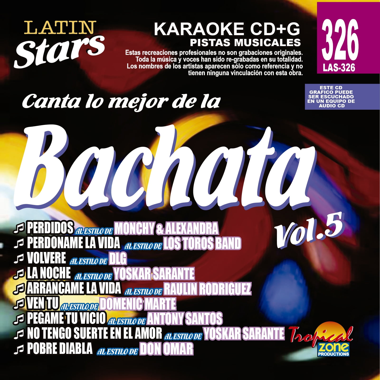 Karaoke Latin Stars 326 Bachata Vol. 5 - Walmart.com