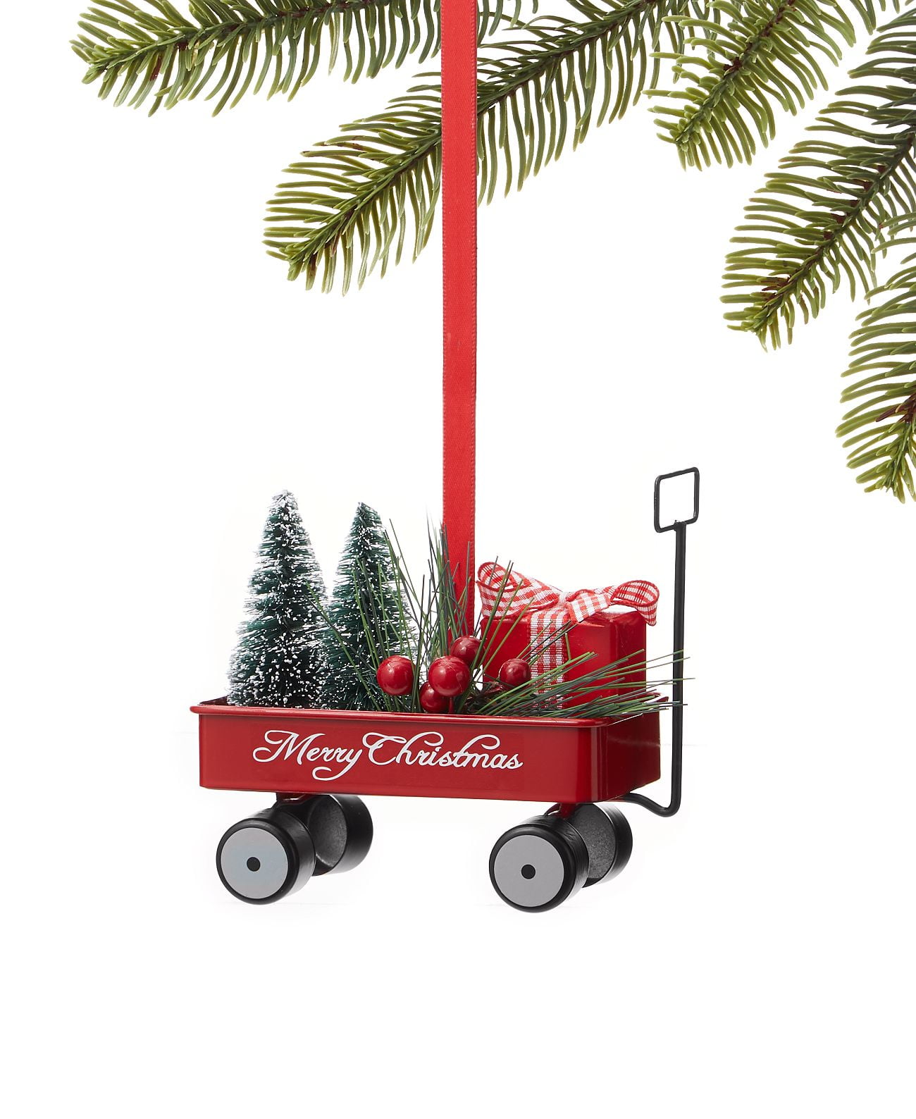 Holiday Lane Christmas Cheer Red Wagon Ornament - Walmart.com