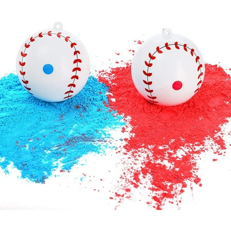 2 Pack Gender Reveal Baseball, Pink and Blue Gender Revealing Surprise ...
