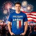 4th of July T Shirts for Men's 250th Anniversary Patriotic Graphic ...
