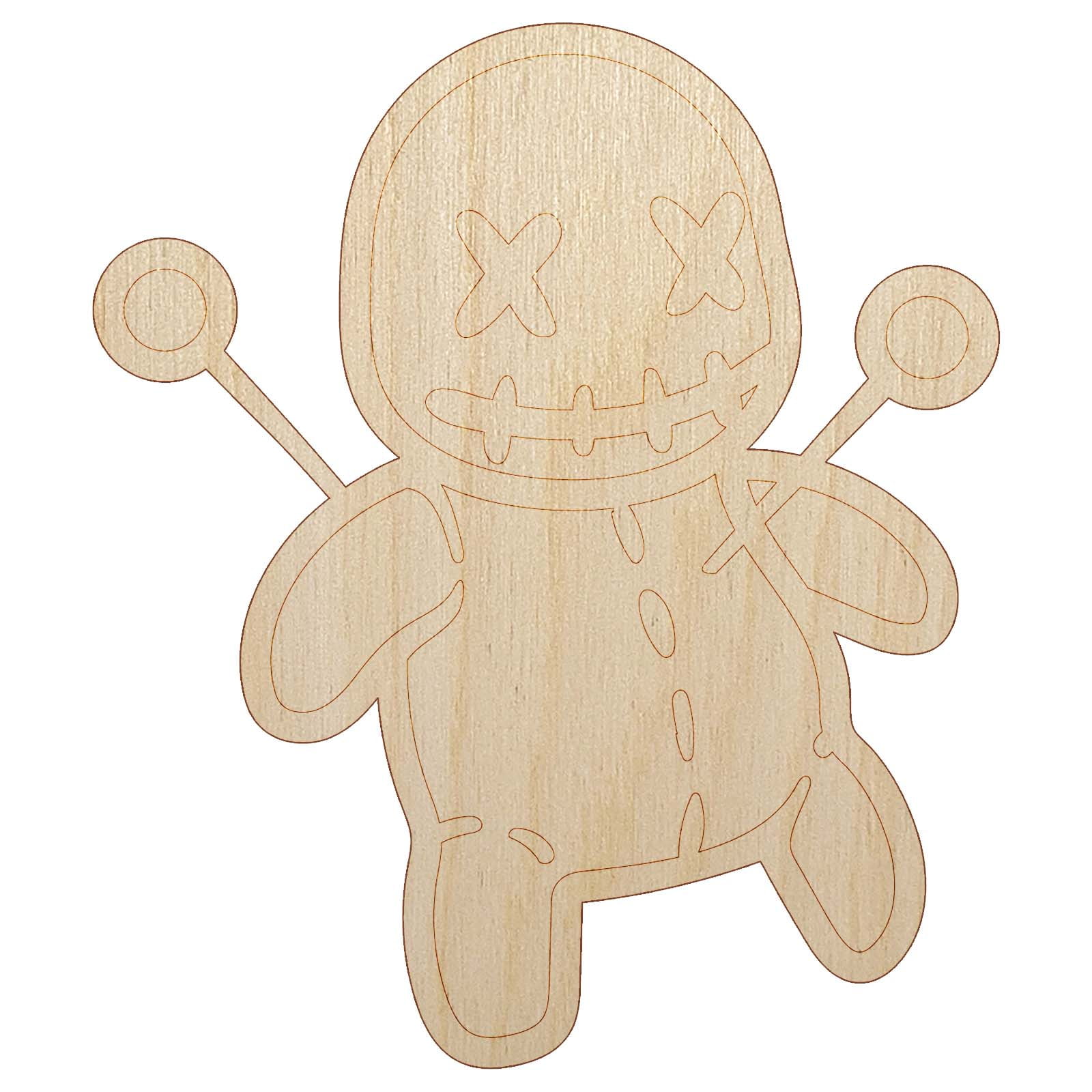 Creepy Voodoo Doll Wood Shape Unfinished Piece Cutout Craft DIY ...