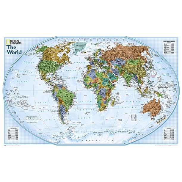 National Geographic Reference Map: National Geographic World Wall Map ...