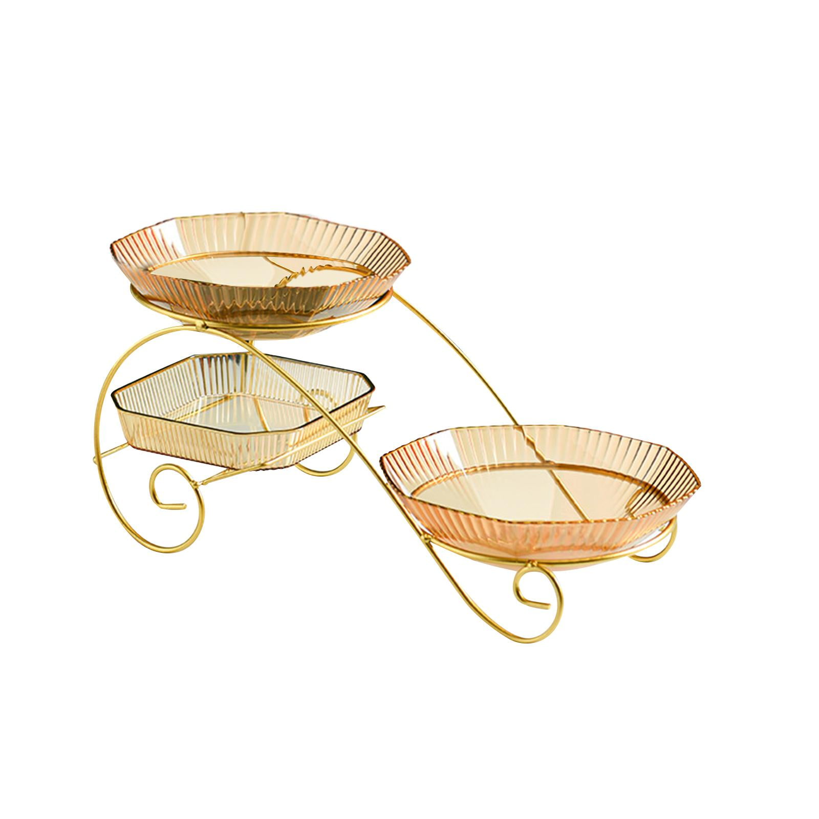 3 Tier Fruit Snack Serving Plate Storage Container Serving Platter ...