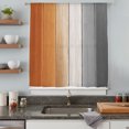 Burnt Orange Gray Ombre Sheer Curtains 54 Inch Length, Light Filtering ...