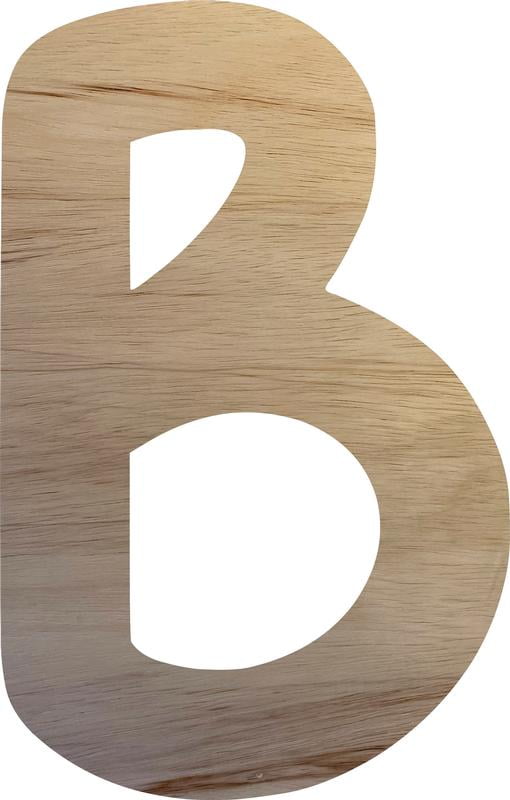 Wooden Letter B, Blank Craft Paintable 22'' Wall Hanging Wood Alphabet ...