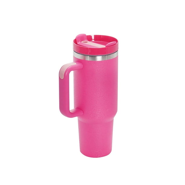 Termo Acero Inoxidable 40 OZ, Termos para Cafe, Termo con Popote Tapa y Asa, 1.2 Litros, Vasos ...