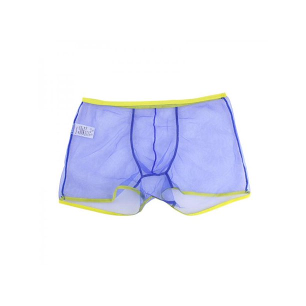Men's Sexy Sheer Mesh Boxer Briefs Transparent Underwear Shorts ...