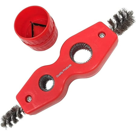 YERDGARY Steel Wire Cleaning Brush, 4 in 1 Pipe Cleaner, Deburrer ...