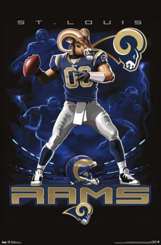 Rams Quarterback 12 Poster Print (24 x 36) - Walmart.com - Walmart.com