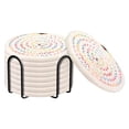 8-Piece Cotton Rope Placemats Set with Metal Stand, Woven Heat ...