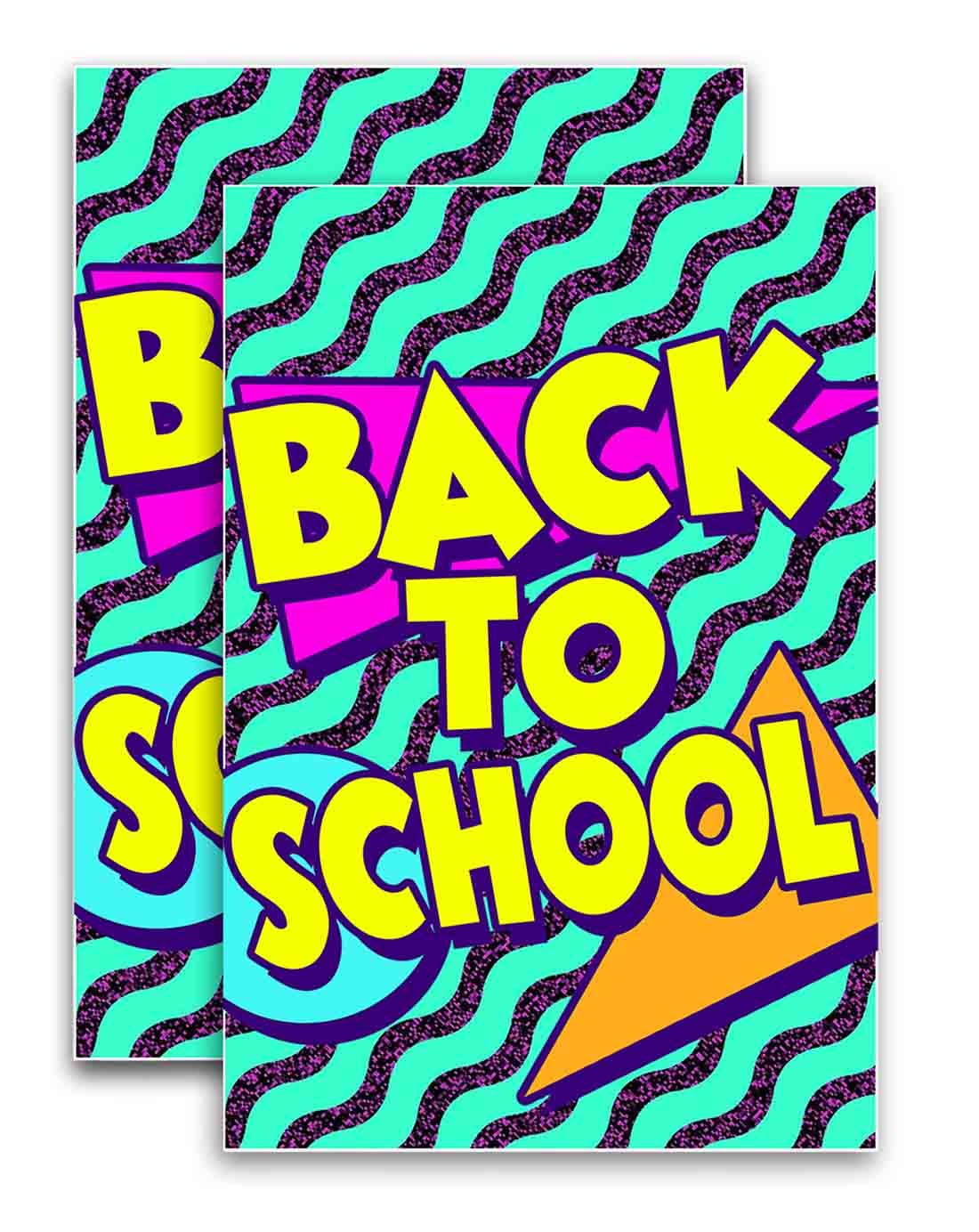 Back to School (24" X 36") Vinyl Decal Only (Pack of 2) |Sign|Sticker ...