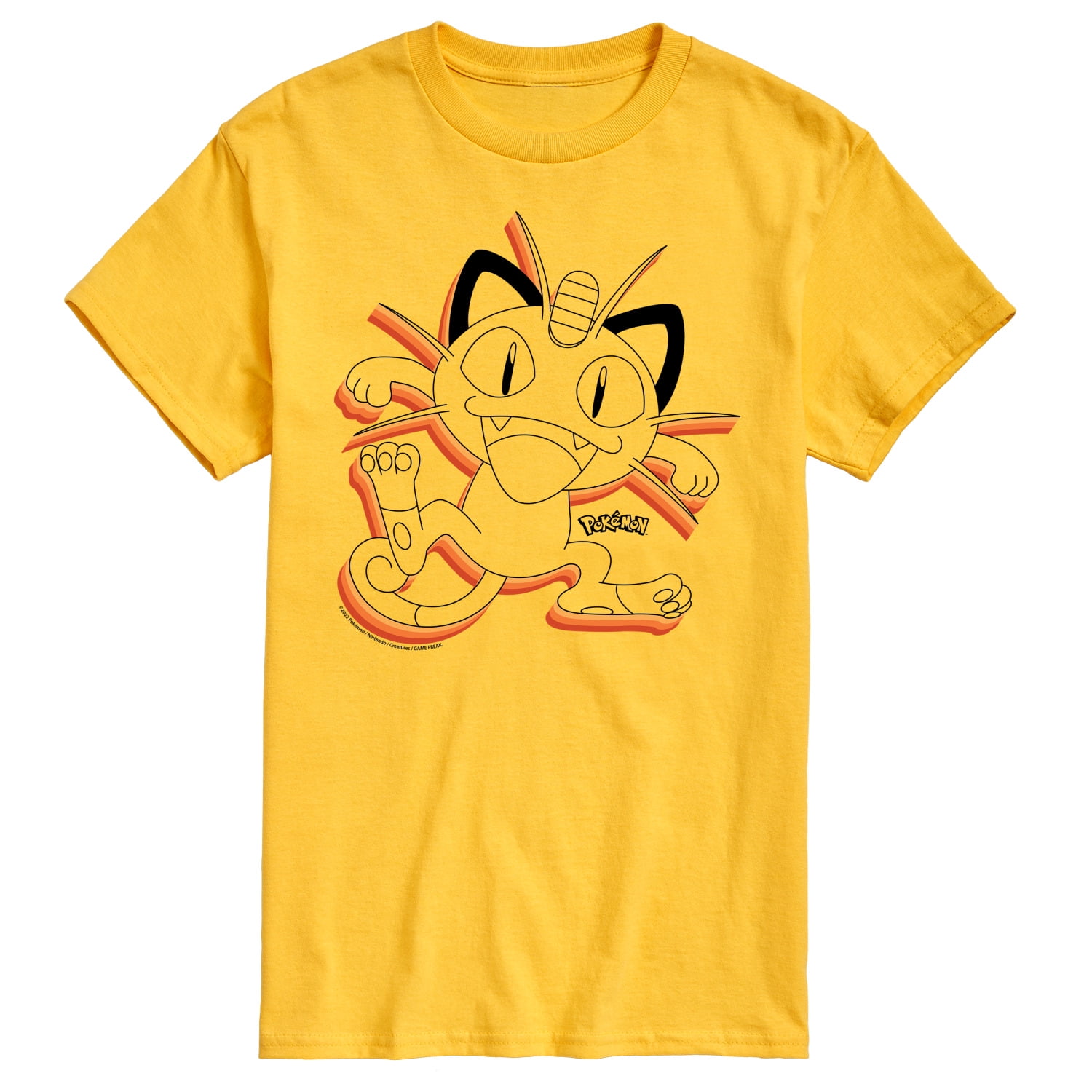 Pokémon - Meowth - Men's Short Sleeve Graphic T-Shirt - Walmart.com