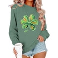 Artistic Shamrock Sweatshirt Women St Patricks Day Graphic Pullover ...
