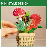 Raindrops 5 Pcs Mini Green Plant Decorations Realistic Miniature Plants ...