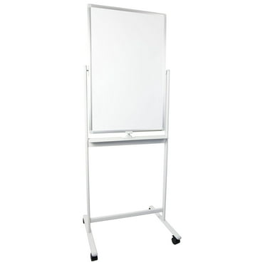 Costway Portable Large Rolling Mobile Whiteboard 40'' x 26'' Adjustable ...