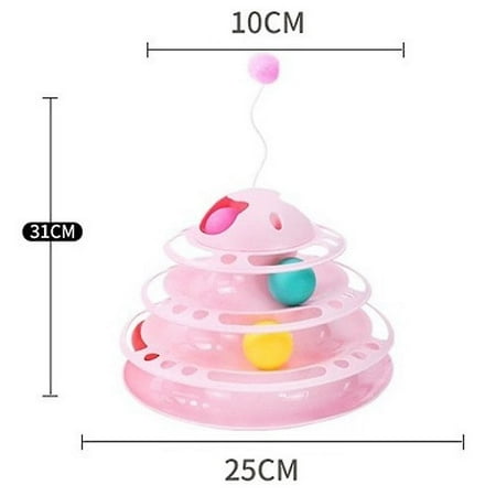 Cat Toy With Bell Rolling Ball, Cat Tower Toy White - Walmart.ca