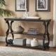 Weston Home Caden Wood Scrollwork Sofa Table, Antique Black - Walmart.com