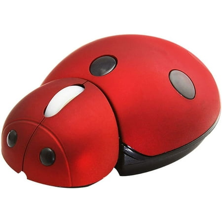 Ladybug Shaped Wireless Mouse Cute Mini Portable Travel Animal Mice ...