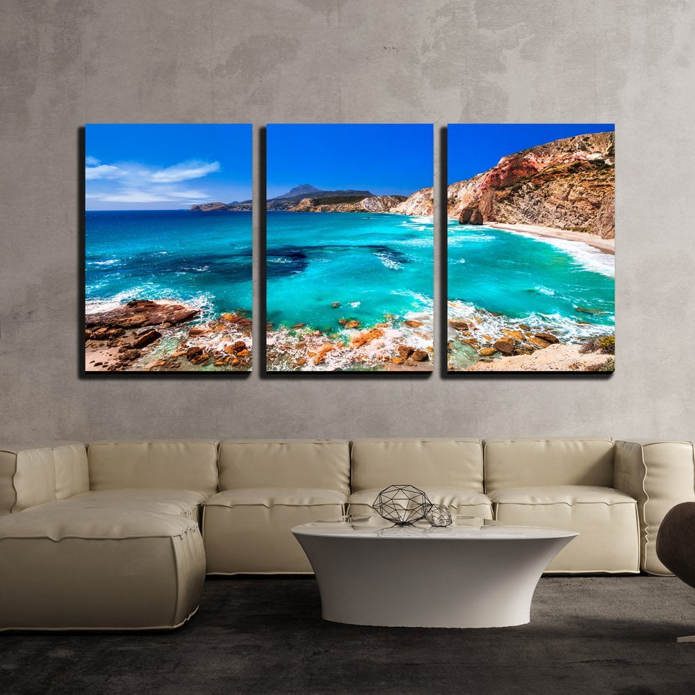Wall26 3 Piece Canvas Wall Art Greece Milos Island Beautiful