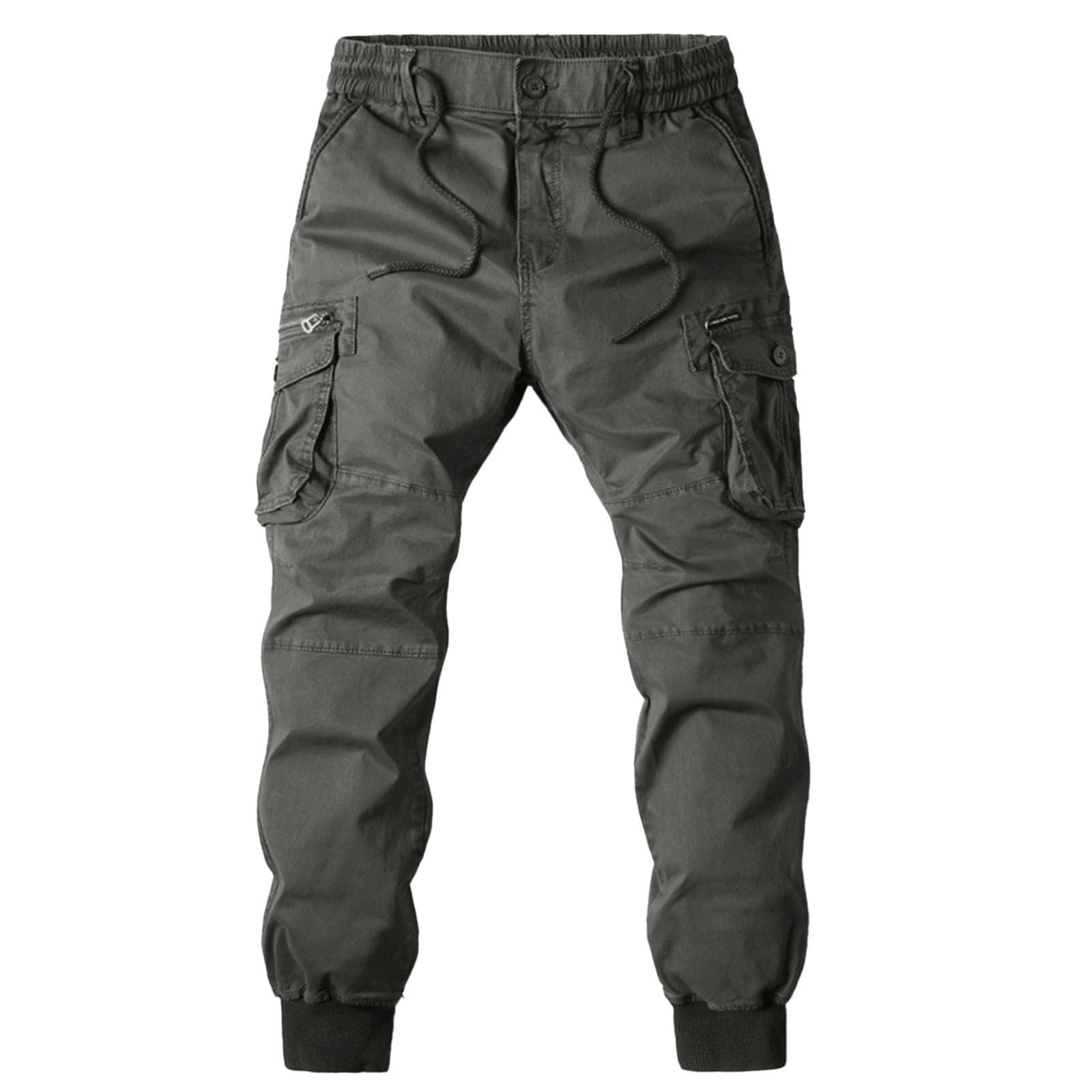 Click here for Ccpelsie Mens Casual Cargo Pants Elastic Waist Jog... prices