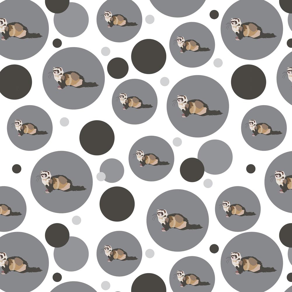 Ferret Weasel Critter Furry Cute Premium Gift Wrap Wrapping Paper Roll ...