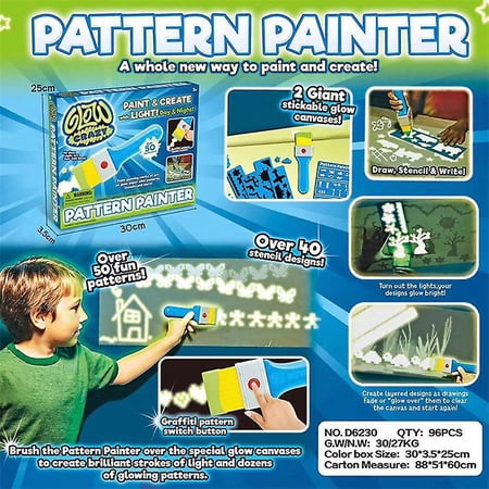 2022new 3d Fluorescent Drawing Writing Board With Fluorescent Brush ...