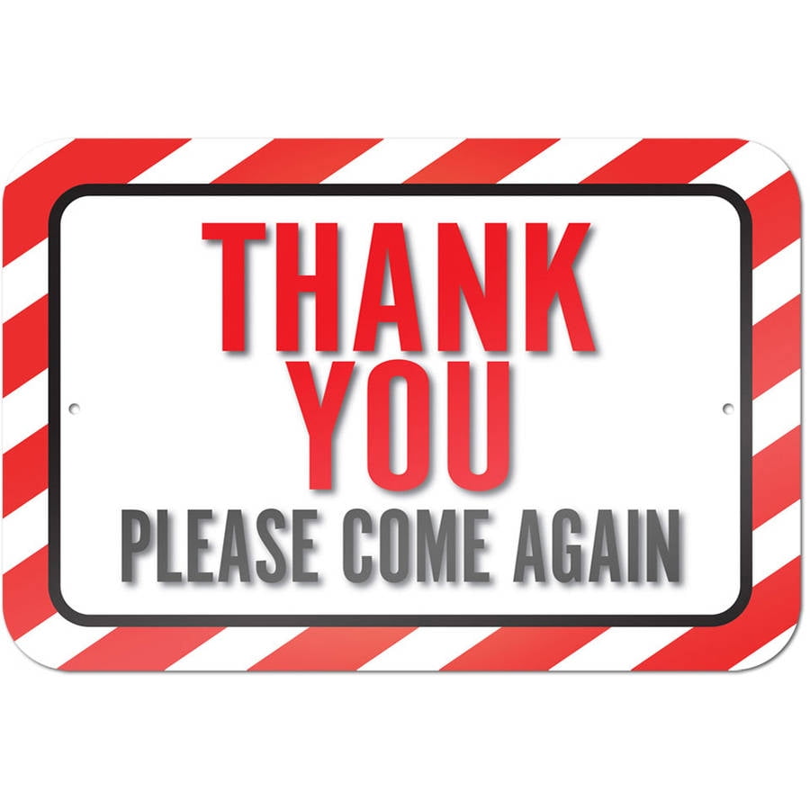 Thank You Please Come Again Sign - Walmart.com