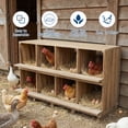 Wooden Chicken Nesting Box 8 Compartments, Fir Wall Mountable Hen Nest ...