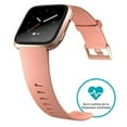 fitbit versa smart watch, peach/rose gold aluminium, one size (s & l ...
