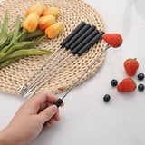 GOOHOCHY 6 Pcs Stainless Steel Barbecue Fork Camping Outdoor Hot Pot ...