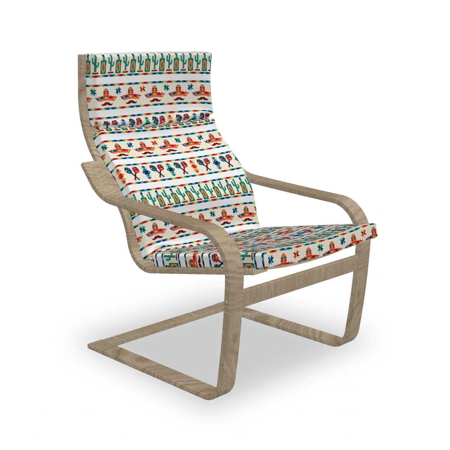 Mexican Armchair Pad and Slipcover, Latin American Cultural Native ...