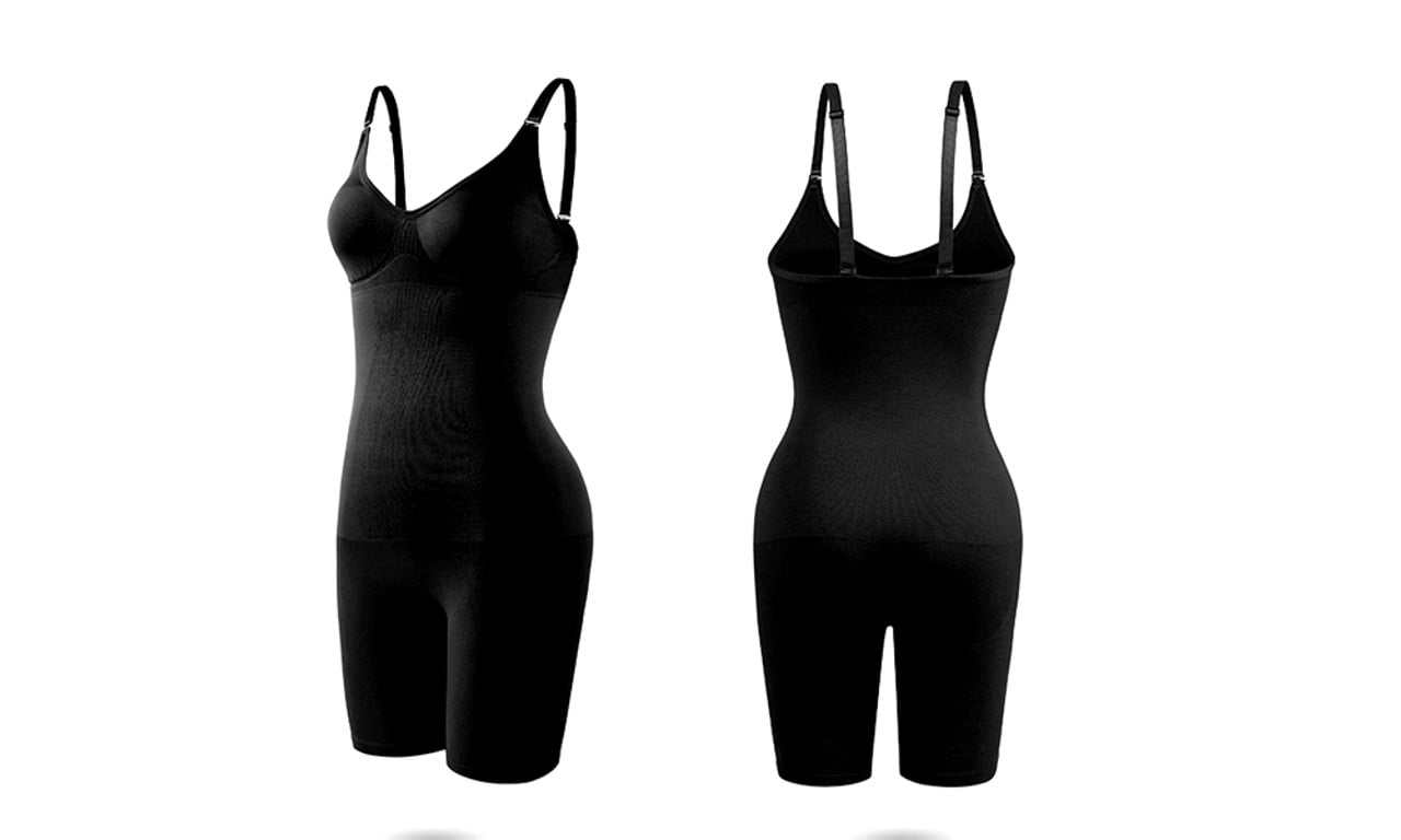 Seamless All in One Body Shaper- Black - Walmart.com