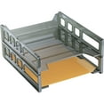 OfficeMate Stacking Plastic Front Load Letter Tray, Smoke, 10.5 x 12.5 ...