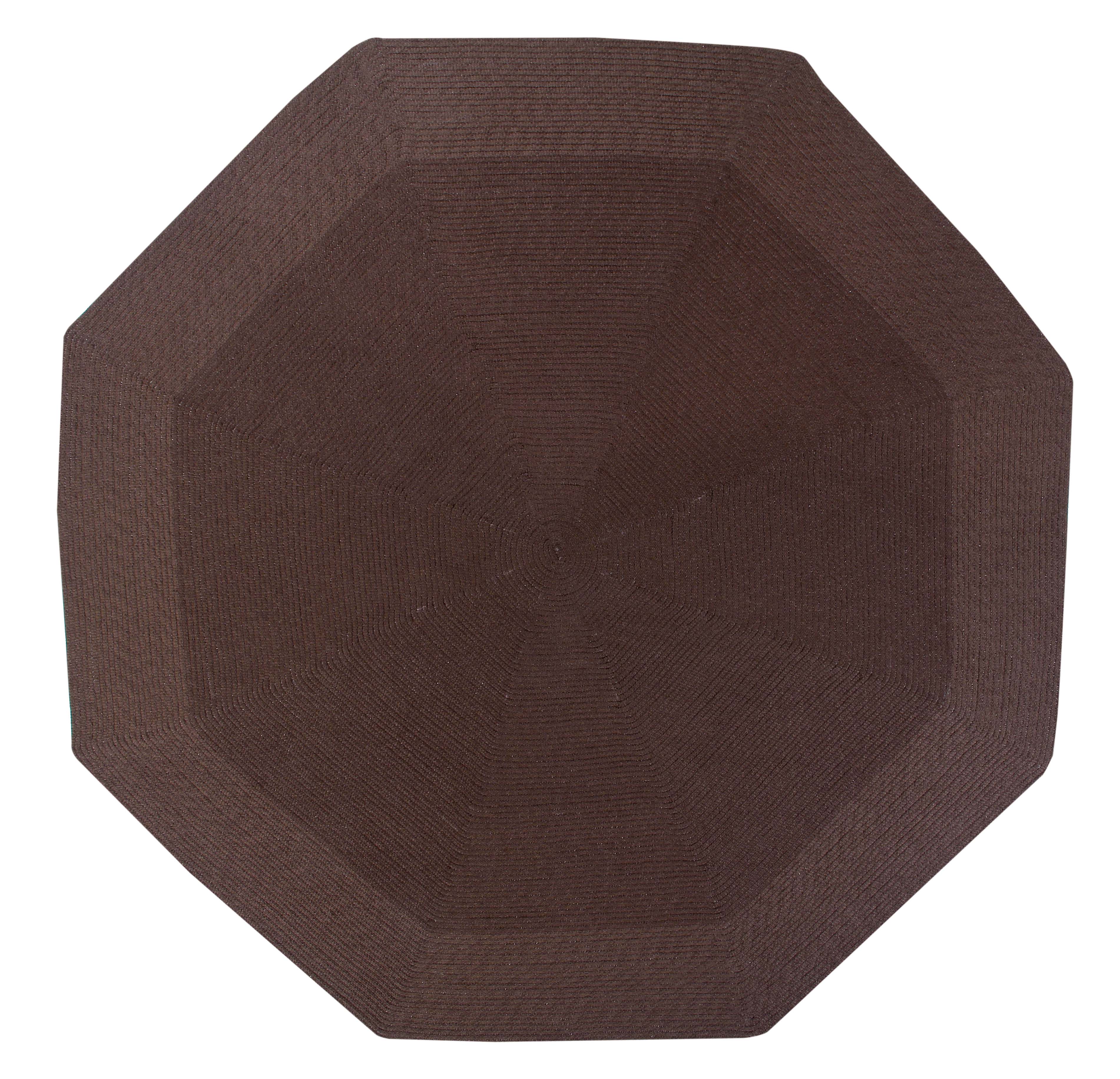 Better Trends Country Braided Rug 8' Octagon Brown Solid - Walmart.com
