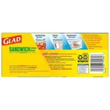 Glad Flex'nseal Zipper Food Storage Sandwich Bags 100 Count (Pack of 3 ...